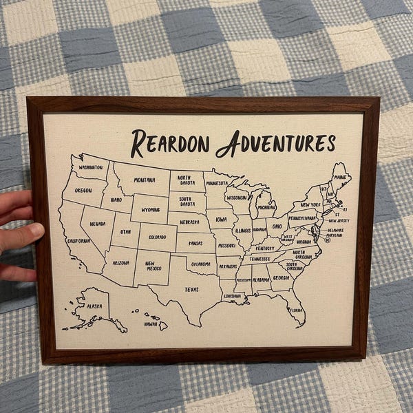 DIY Kit Push Pin Map, US Map With Push Pins, Travel Map Tracker, United ...