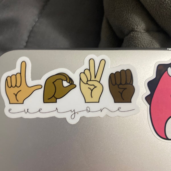 Love Everyone | Laptop Sticker | Water Bottle Sticker - Etsy