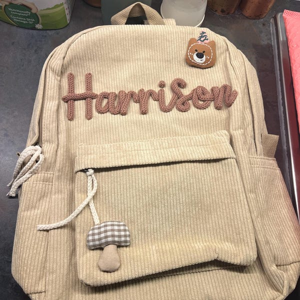 Custom Kids Backpack With Name | School Bag | Toddler Book Bag | School ...