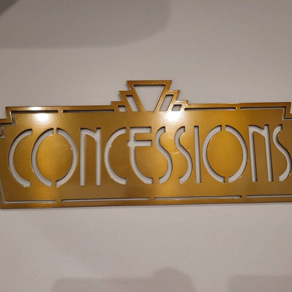 Retro Concessions Metal Sign: Home Theater Decor - Etsy