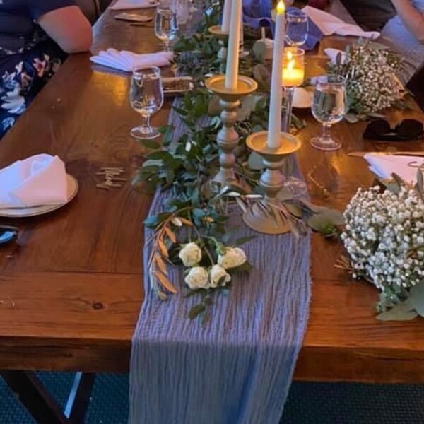 Burn Orange Fall Wedding Table Runner, Autumn Wedding Backdrop for ...