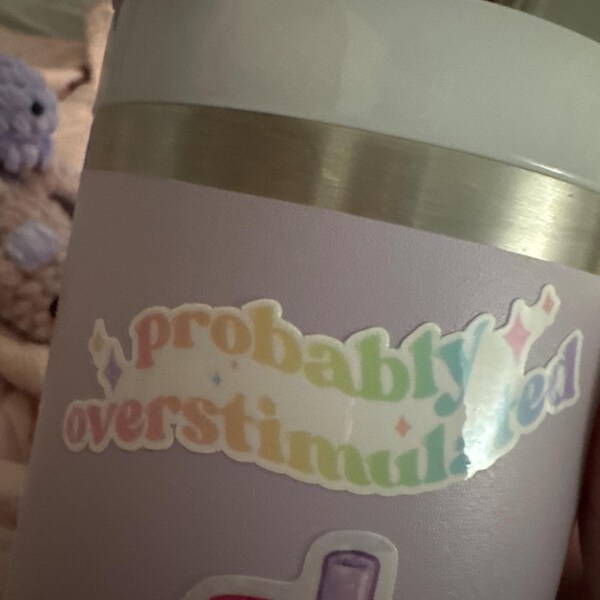 Probably Overstimulated Waterproof Retro Sticker - Etsy