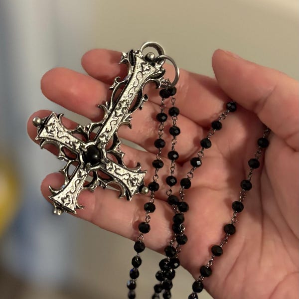 Traumaturgist's Cross: Gothic Inverted Cross Pendant With Custom ...