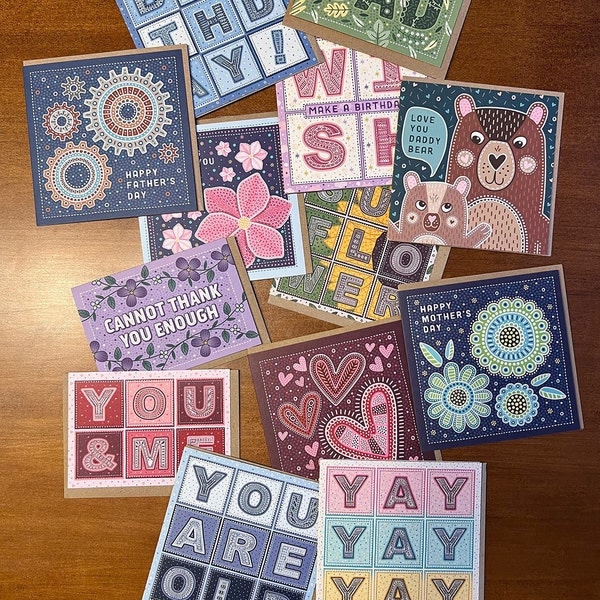 Botanical Leaves Dad Card / Father's Day Card for Nature Lover / Green ...