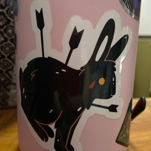 Cute Bunny Rabbit Sticker Die Cut Vinyl Sticker | Etsy