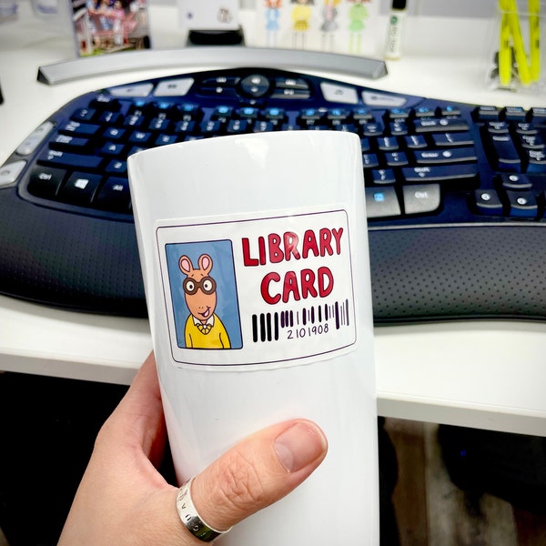 Library Card Sticker / Arthur Inspired Sticker - Etsy