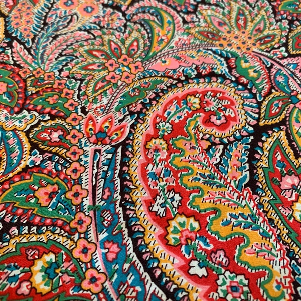 Printed Cotton Fabric, Sundance Clamshell in Aqua Cotton Fabric Riley ...