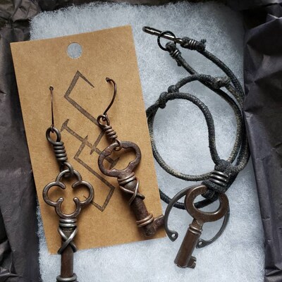 Slimline Leather & Rust Bangle Sets Industrial Wasteland Tribal Rust ...