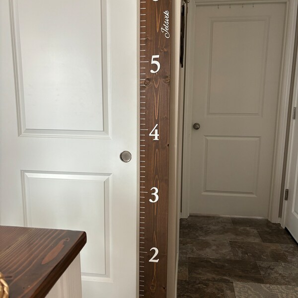 Growth Chart Ruler 3D | Playroom Decor | Wall Ruler | Personalized Wood ...