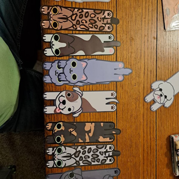 Long Cat & Dog Bookmarks - Etsy