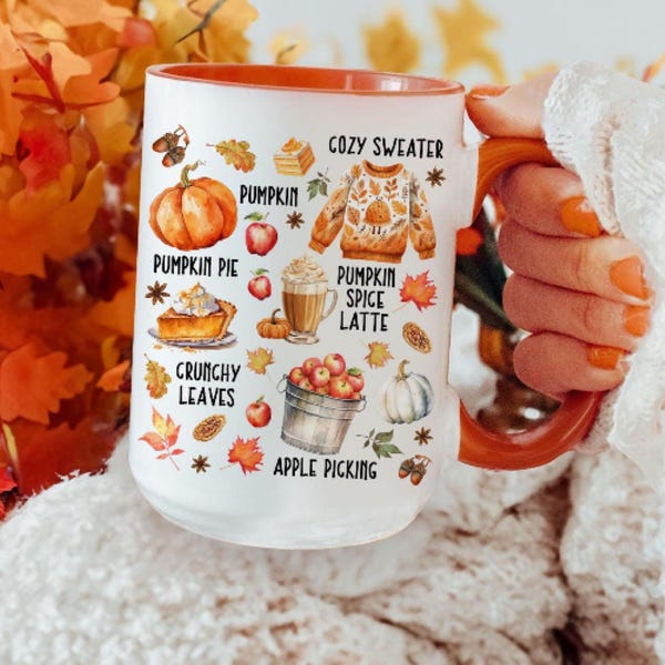 Hello Fall Mug, Fall Mug, Pumpkin Spice Latter Mug, Autumn Mug, Fall ...