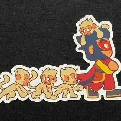 LMK Macaque and Monkeys 3 Inch Tall Matted Sticker - Etsy