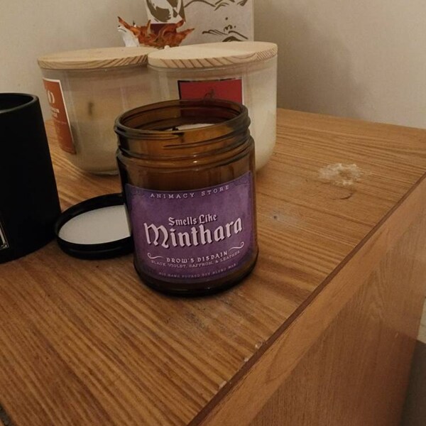 HALSIN Inspired Candle BG3 8 Oz Hand Poured Soy Blend Wax Nerdy Anime ...