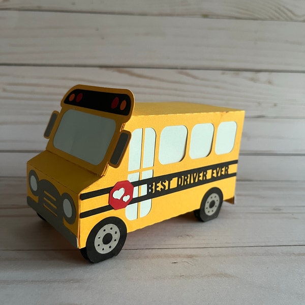 School Bus Gift Card Holder Box for Teacher Appreciation, Back-to ...