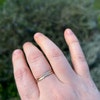 Rose Gold Initial Ring, Tiny Dainty Stacking Ring, 9K Rose Gold Stackable Ring - Etsy