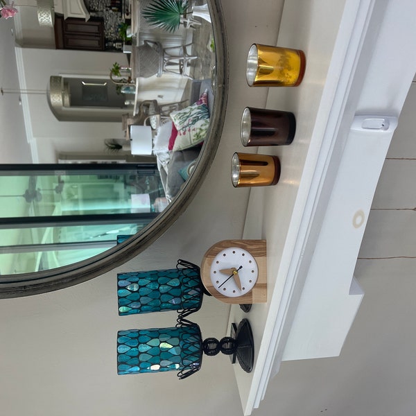 Desk Clock Table Clock Mechanical Clock Wooden Clock Boyfriend Gift ...