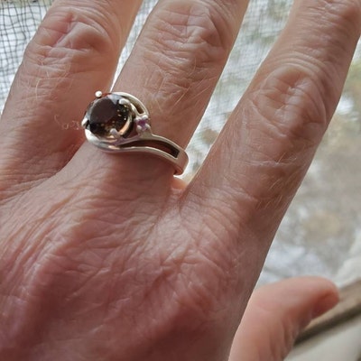 Oregon Sunstone Ring red Pink Oregon Sunstone Ring Emerald Cut Oregon ...