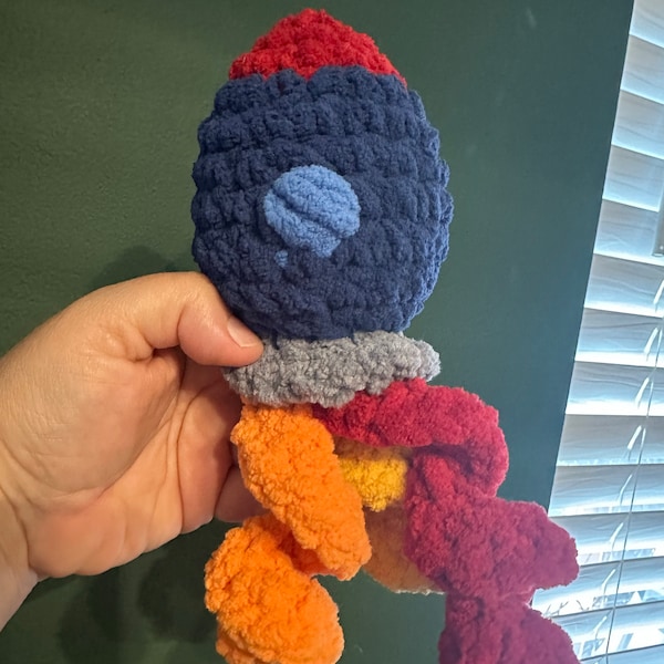 Mini Rocket Ship, No Sew CROCHET PATTERN, to the Moon, Crochet Rocket ...