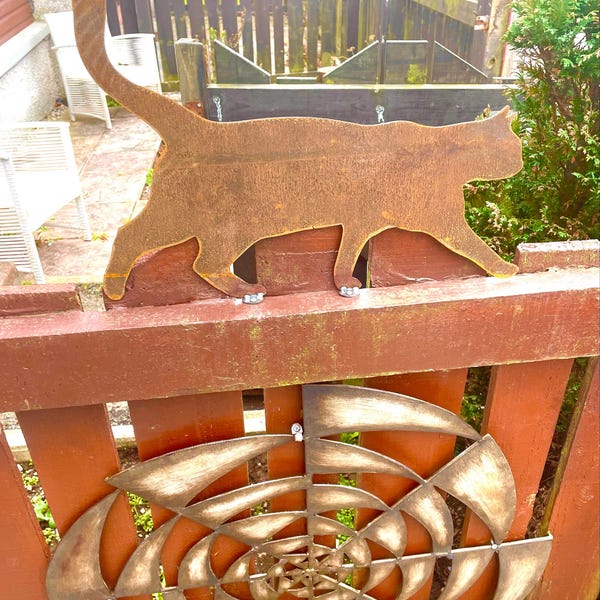 Rustic Exterior Reed Wave Flow Modern Simplistic Metal Yard Art Garden ...