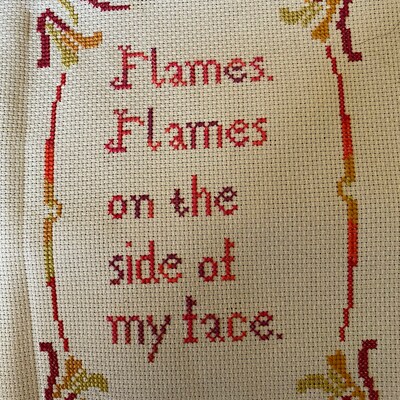 PATTERN Instant Download Flames. Flames on the Side of My Face Cross ...