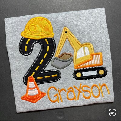 Digger Dirt Applique Design Digger Applique Design Construction ...