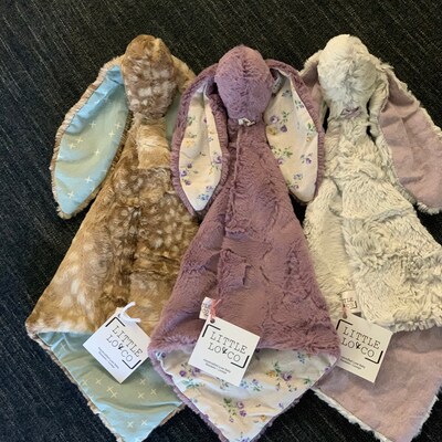 Bunny Lovey Sewing PATTERN Instant Download, DIY Baby Lovey in Minky ...