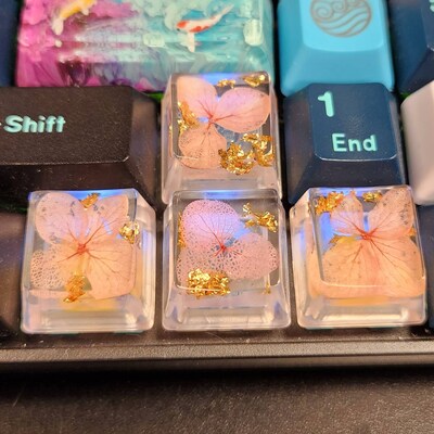 Backlit Arrow Flower Keycap, Pink Keycap, Dry Flower Backlit Keycaps ...