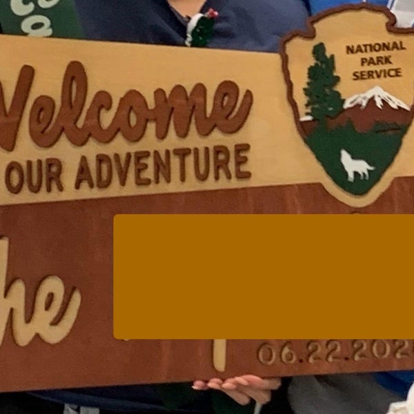 Custom National Park Sign, Wedding Sign, Camp Wedding, Hiker Gift ...
