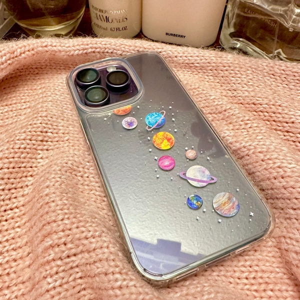 Galaxy Planets Phone Case Space Cover for iPhone 17 16e 15 14 13 Pro ...