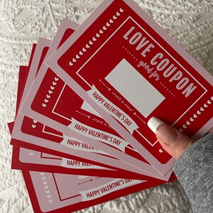 Scratch-off Love Coupons Scratch off Voucher Valentines Gift for Her ...