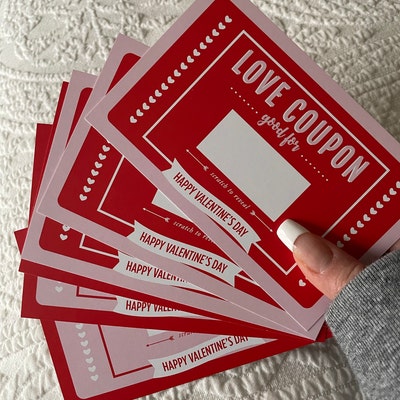 Scratch-off Love Coupons Scratch off Voucher Valentines Gift for Her ...