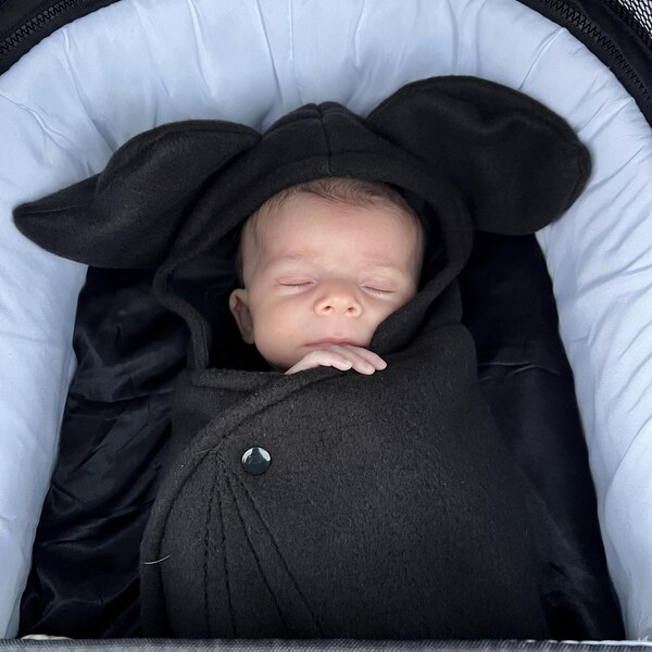 Newborn Pink Sally Baby Bat Swaddle Blanket / Infant Fleece Sleep Sack ...