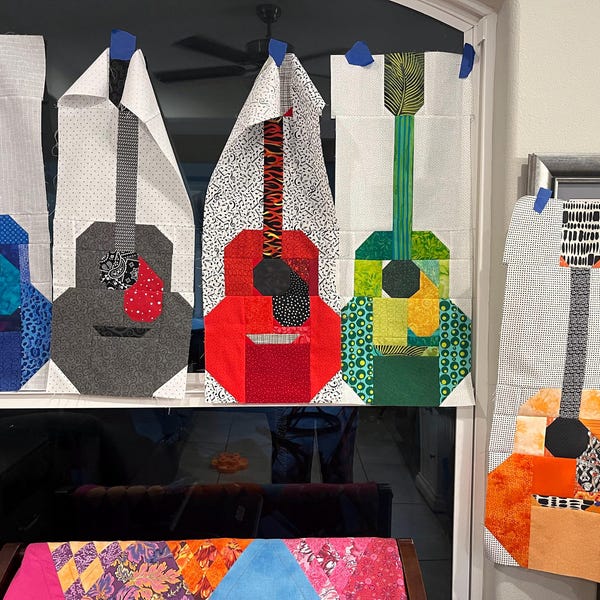 Acoustic Guitar Quilt Block PDF Pattern - Etsy