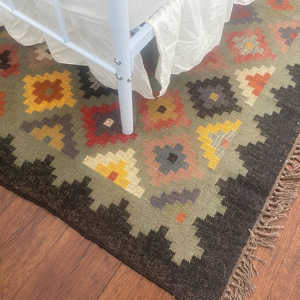 Handmade White Plus Natural Jute Runner-cross Jute Runner-plus Jute Rug ...