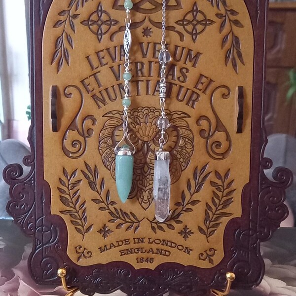 Luna Moth Pendulum Divination Tool, Opalite Crystal Pendulum, Scrying ...