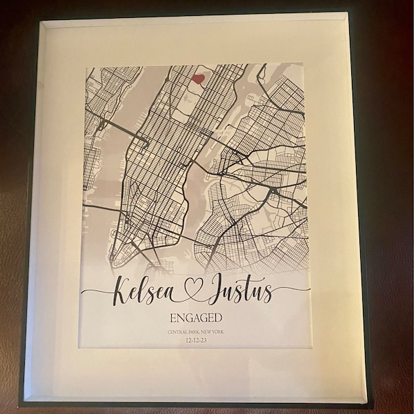 Valentine's Day Gift Map, Where It All Began, Custom Map Gift Valentine ...