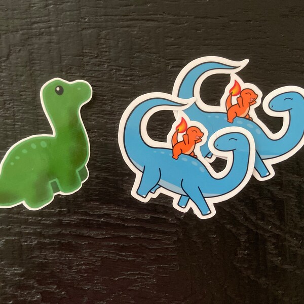 Chibi Diplodocus Dinosaur Sticker - Etsy