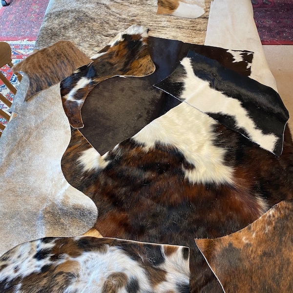 Genuine Cowhide Material Offcuts - for Arts and Crafts - Cowhide ...