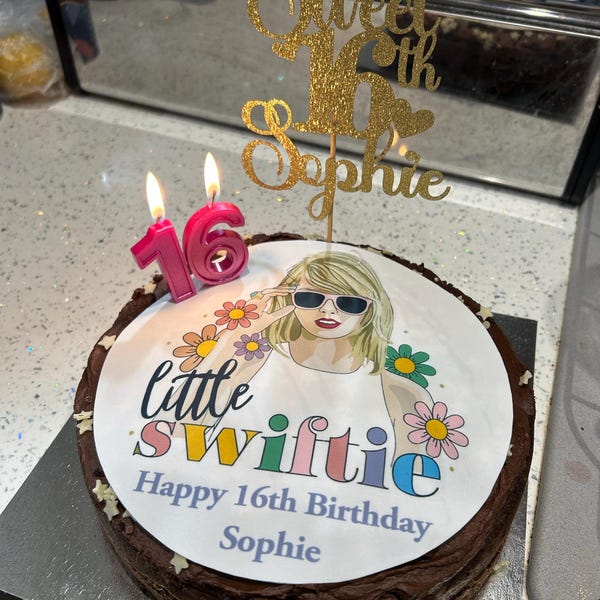 Personalised Message Pop Star Swifty Swifties Music 7.5inch Circle ...