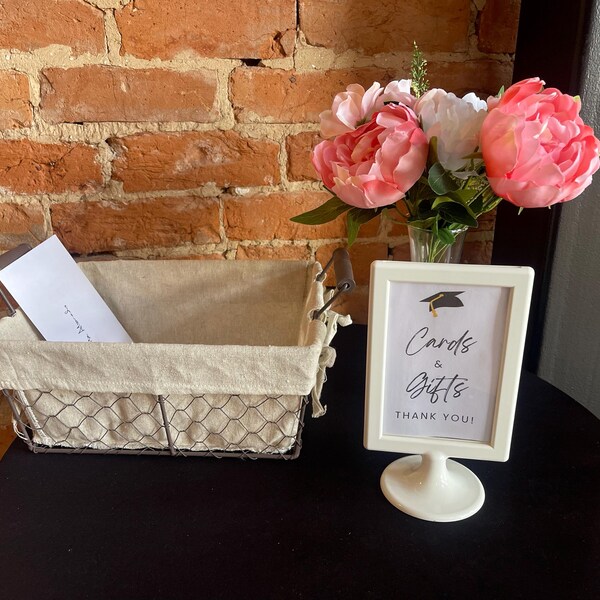 PRINTABLE Graduation Party Gift Table Sign, NON-EDITABLE Print and ...