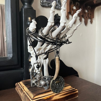 Skeleton Ring Holder Gothic Jewellery Stand Ring Tree by the Blackened ...