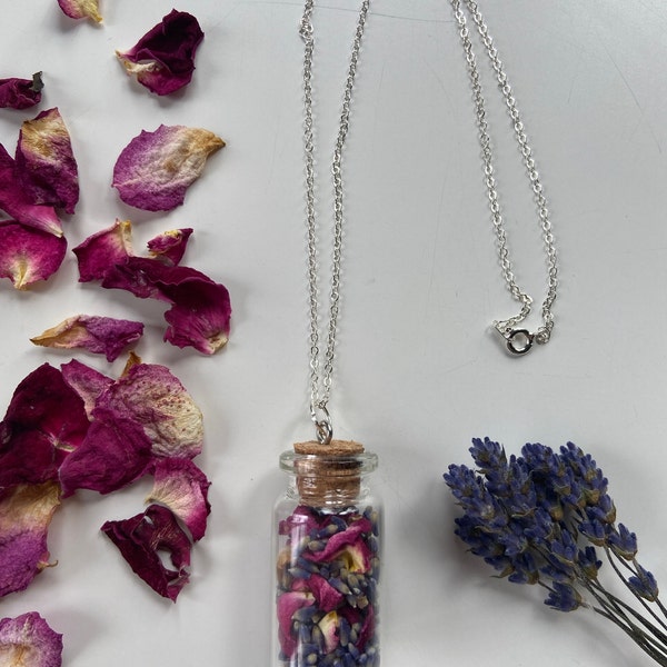 DIY Glass Bottle Necklace Sets - Fillable Empty Mini Wishing Jar Glass ...