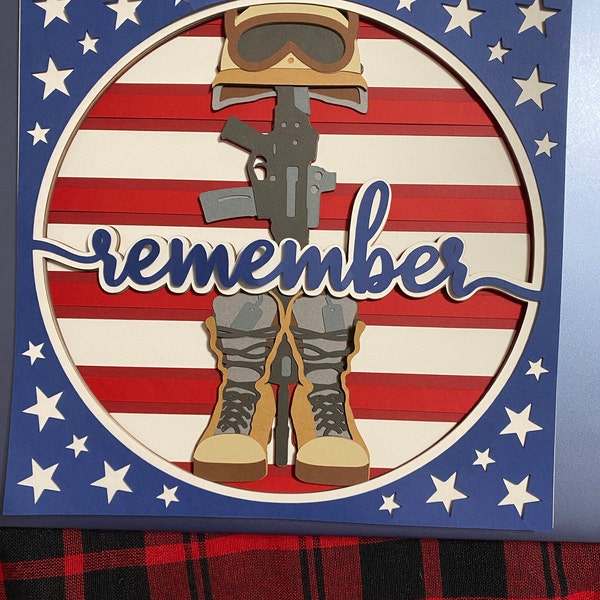 3D BATTLEFIELD CROSS SVG - Memorial Day Shadow Box Svg - Road Trip Svg ...