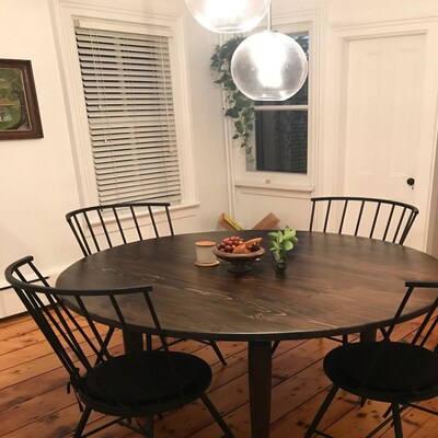 Custom Massive Spindle Leg Table Large Turned Leg Farmhouse Dining Room ...