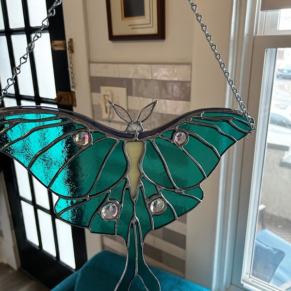 Stained Glass Luna Moth - Etsy
