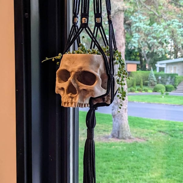 Minimalist Modern Black Macrame Wall Hanging, Macrame Home Decor ...