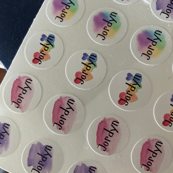 Daycare Round Labels/ Personalized/ Waterproof/ Dishwasher-safe/ Round ...