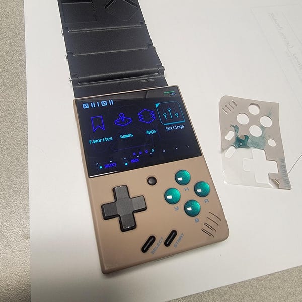 Anbernic RG35XX SP Black NES Mod Buttons and Sticker (device Not ...