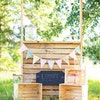 Shabby Chic Fabric Banner, Bunting, Pennant Flags, Pink, Blue, Aqua ...