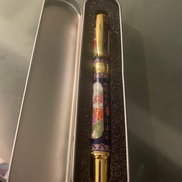 Ceramic Floral Asian Fountain Pen | Chinese Calligraphy M Nib Peonies ...